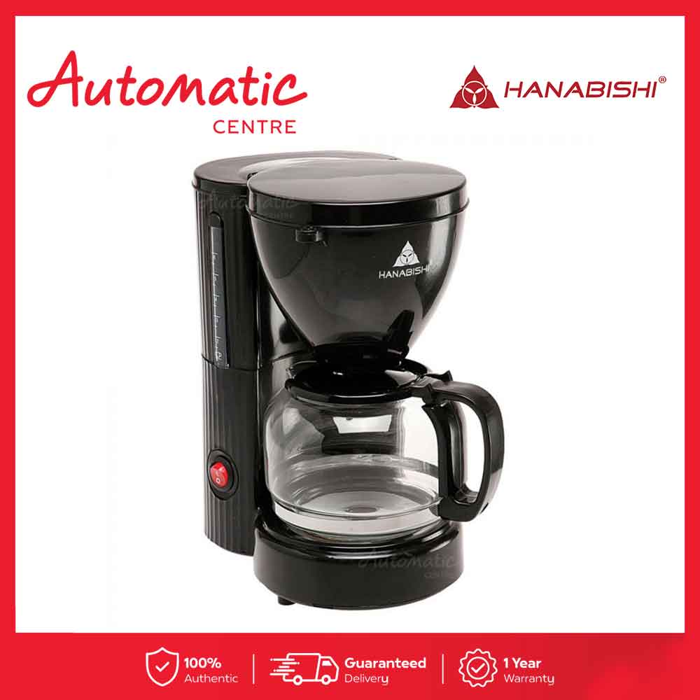Hanabishi HCM 10B 6 Cups Coffee Maker with Swing out filter basket and ...