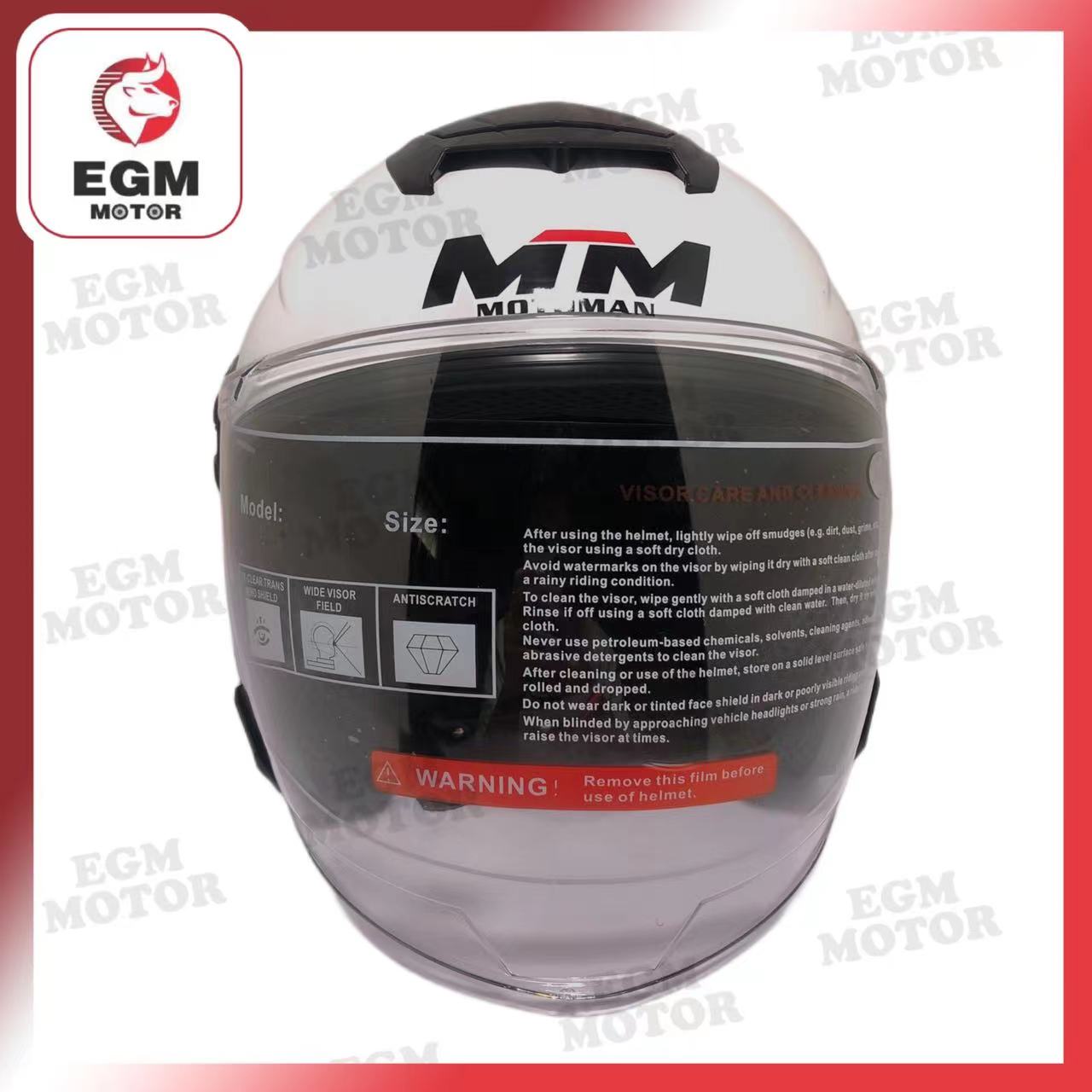[EGM MOTORCYCLE] MOTORCYCLE MOTOMAN HALF FACE HELMET-102 | Lazada PH