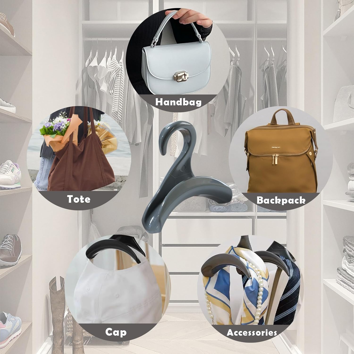 Won't Let Bags Deformed Hooks Arch Bag Storage Hangers Wide Mouth ...