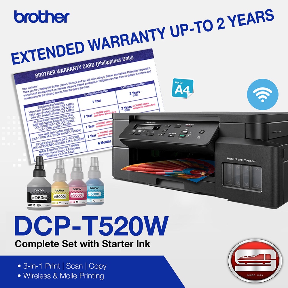 Brother DCP T520W Refill Tank Printer/ DCP-T520W/Brother T520W | Lazada PH