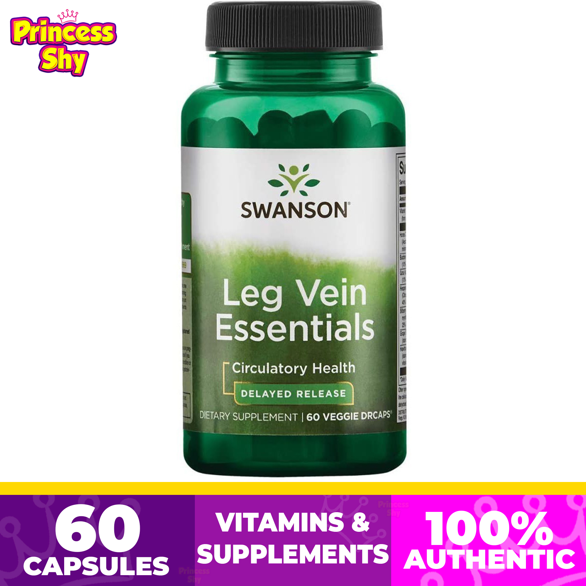 Swanson Leg Vein Essentials Delayed Release Circulatory Health 60 ...