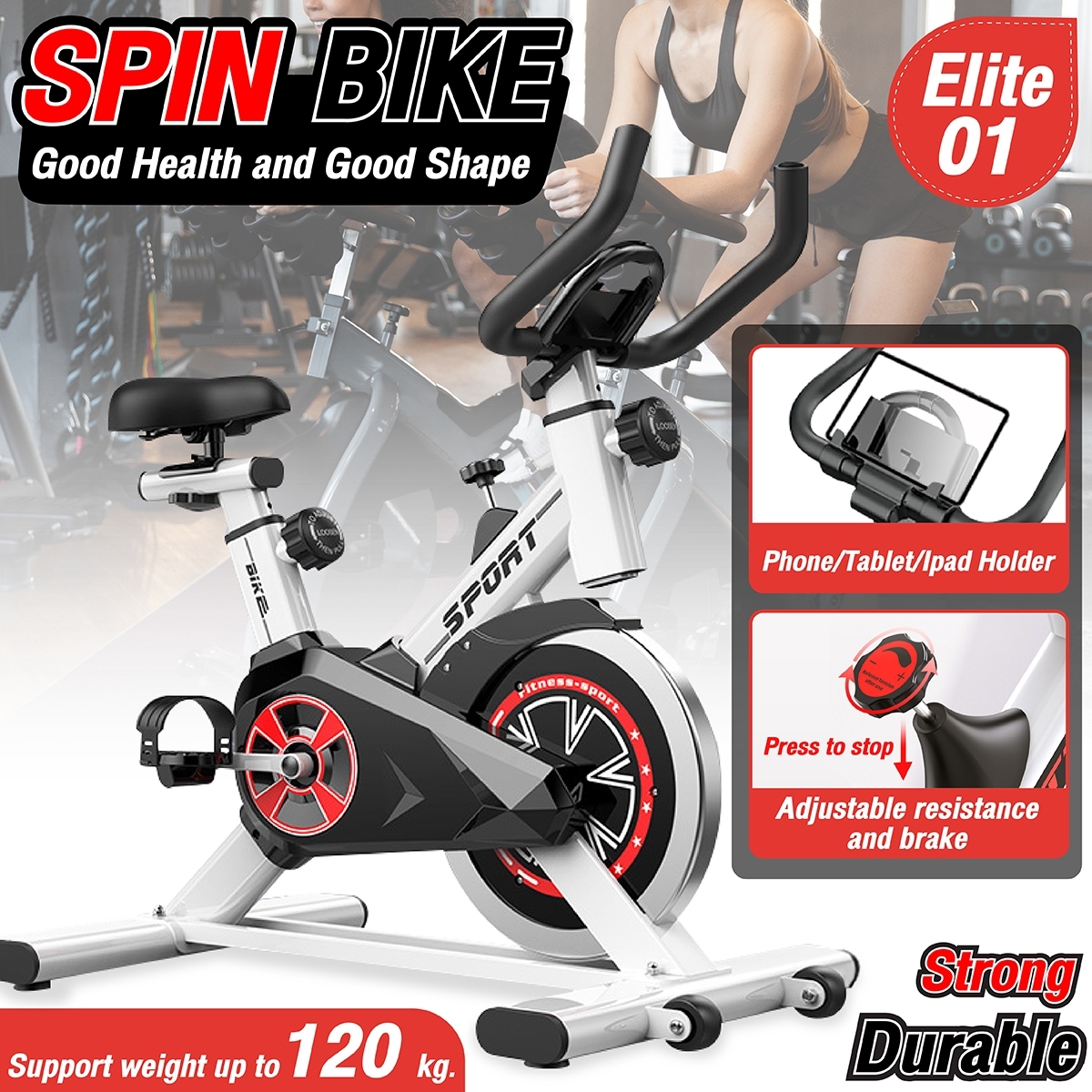 B&G Spin Bike Exercise Bike Fitness Equipment Spinning Bike Fitness ...