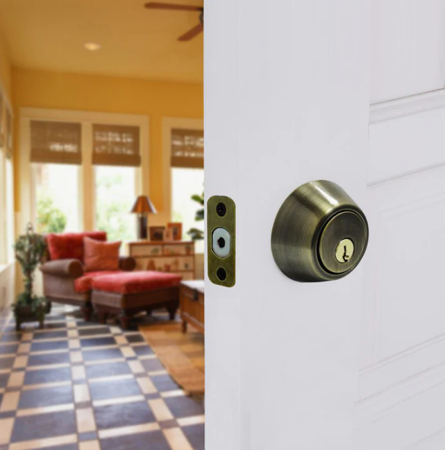 Deadbolt Single Door Lock 3keys / 3 color(Brass Gold,Antique Brass ...