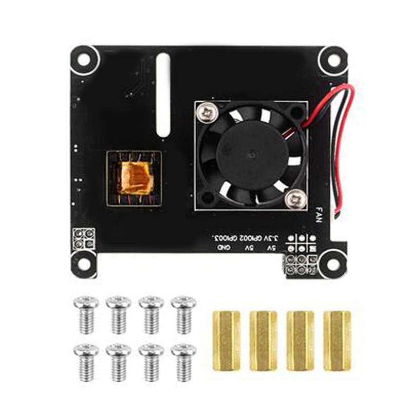 For Raspberry Pi 4 POE HAT with Cooling Fan Power over Ethernet Module ...
