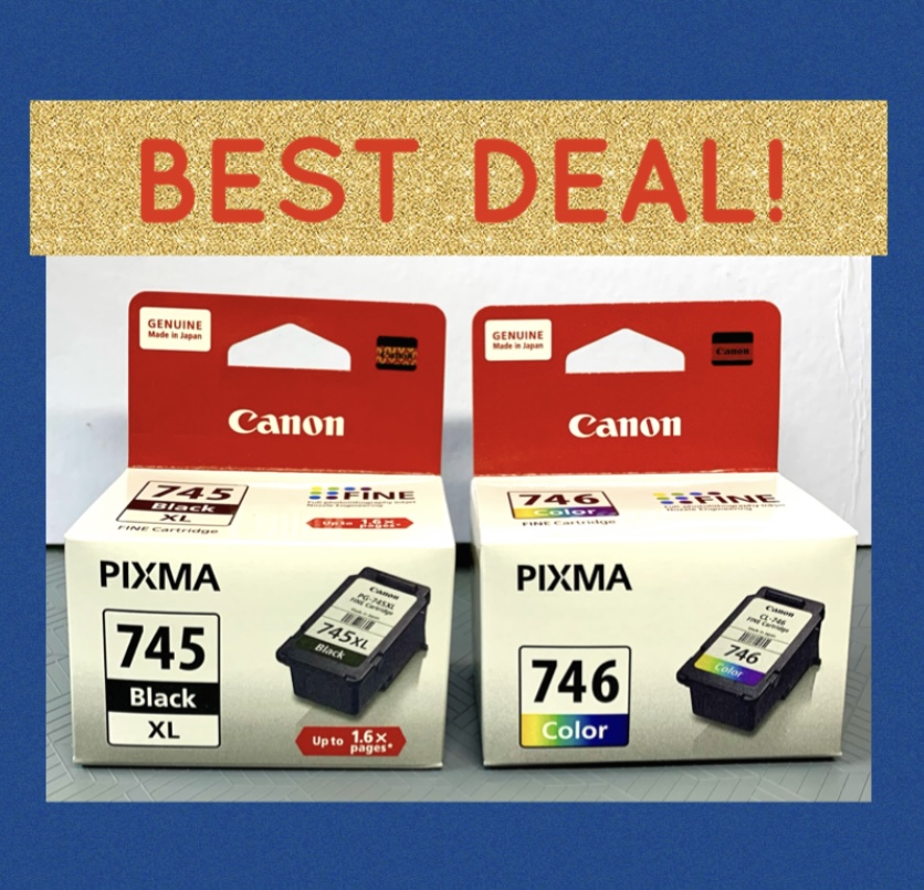 Canon 745 XL AND 746 Original Ink Cartridge Set PG745 XL and CL746 ...