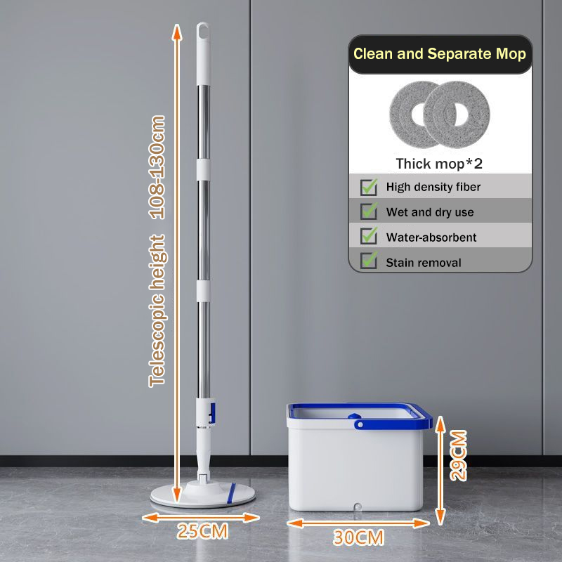 Spin Mop With Spinner and Bucket Magic Tornado Mop 360 ° spin Separation Mop Easy Rotating Map ...