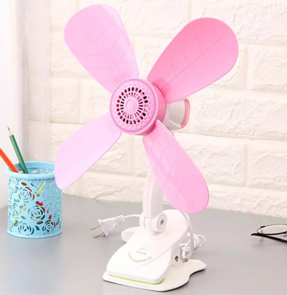 JO 4 Blades Portable Electric Clip Fan Cooler Wall Fan Multifunction ...