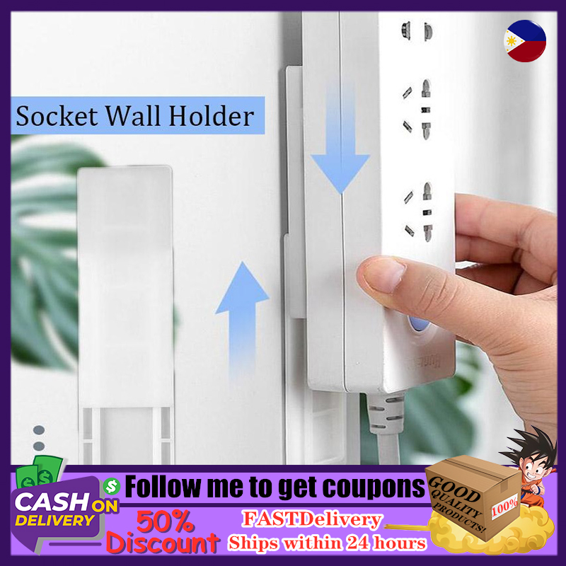 Seamless Socket Holder Punch-Free Plug Sticker Holder Wall Fixer Power ...