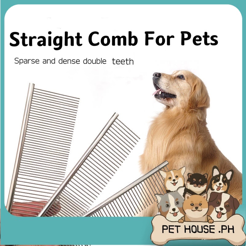 Pet Gooming Comb Stainless Steel Row Comb Sparse And Dense Comb | Lazada PH