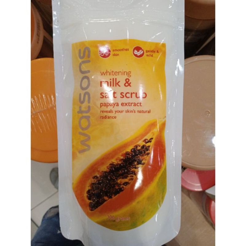 Watsons Whitening Milk & Salt Scrub with Papaya Extract 300g | Lazada PH
