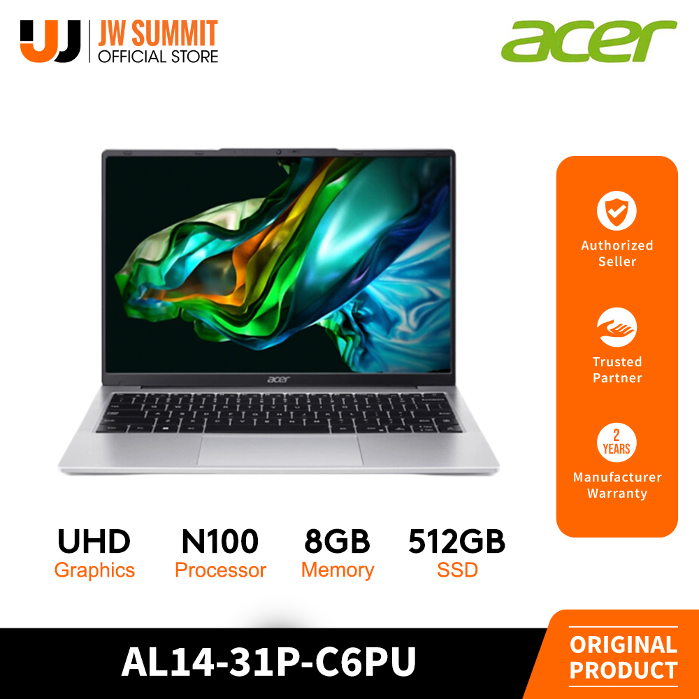 Acer Aspire Lite AL14-31P-C6PU 14" Full HD N100 8GB DDR5 512GB SSD UHD Windows 11 Laptop | Lazada PH