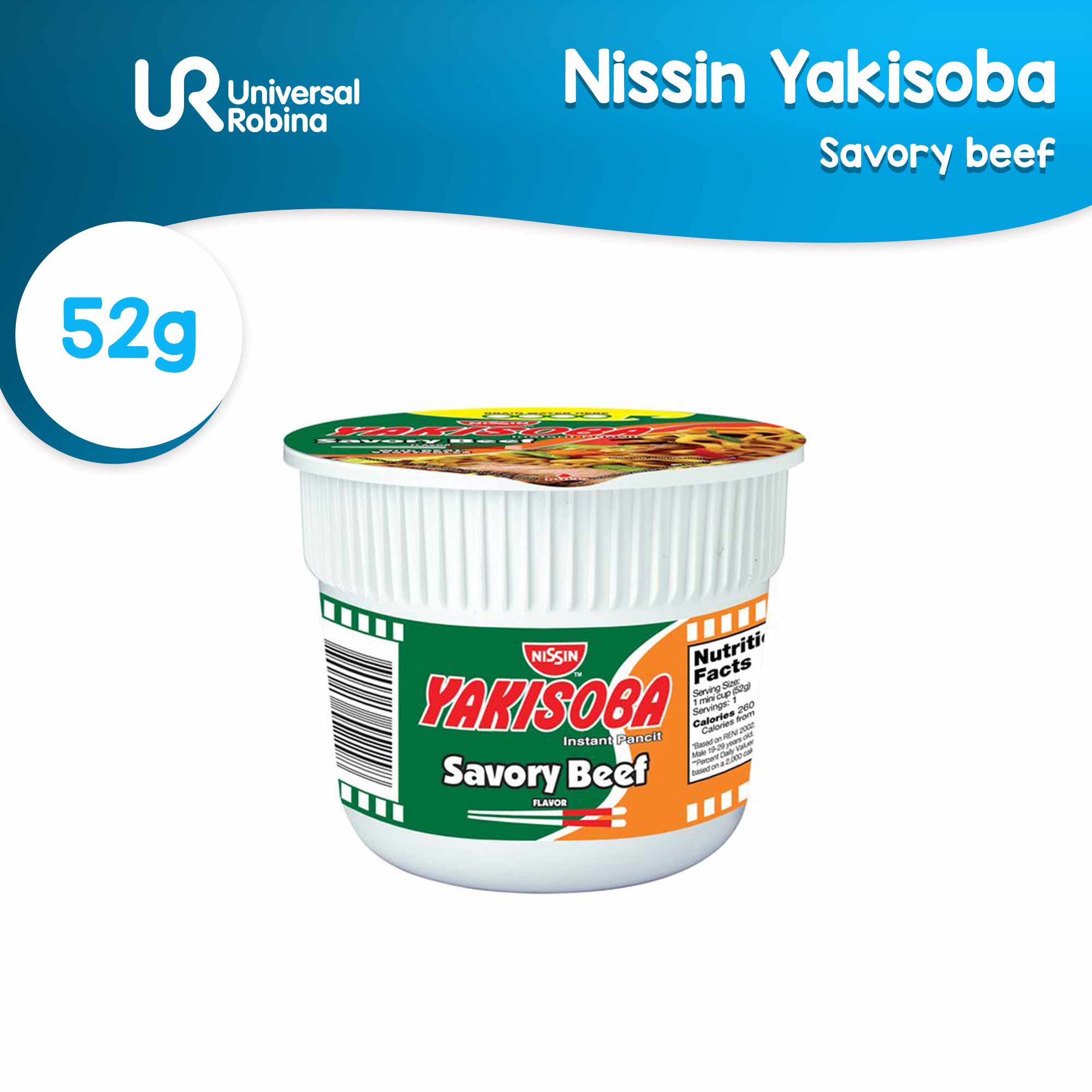 Nissin Yakisoba Savory Beef & Vegetables (52g) | Lazada PH