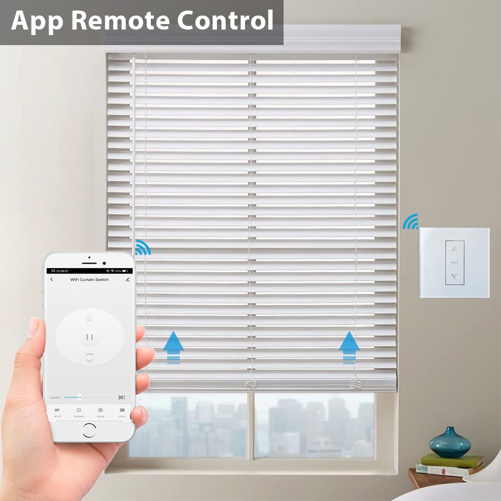 【YD】 Tuya WiFi Touch Connected Curtains Blinds Roller Shutter ...