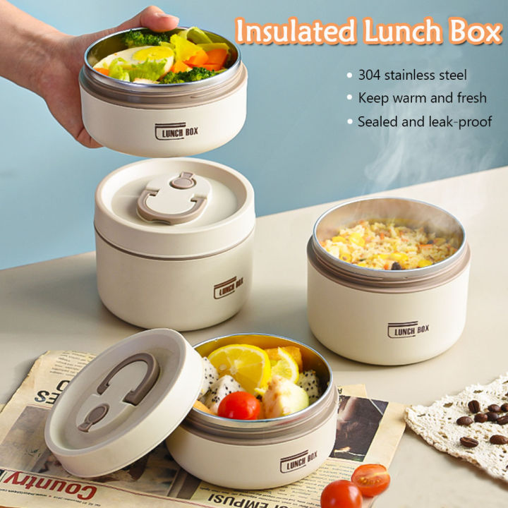 Portable Insulation Lunch Box Breakfast Cup Soup Cup Stainless Steel ...