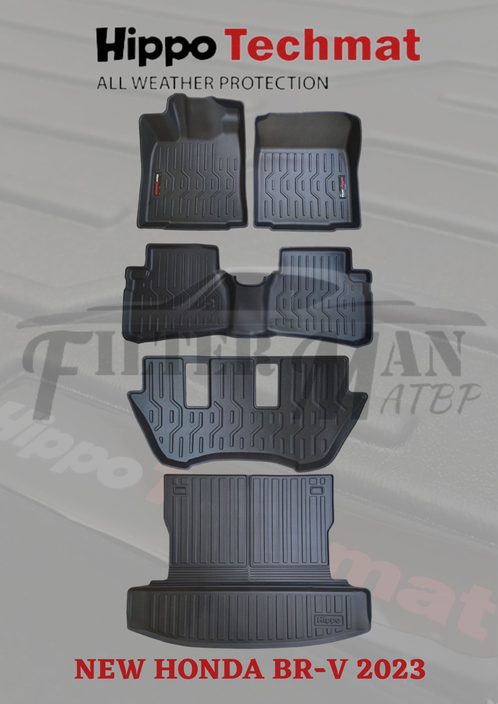 HONDA BRV 2023-2024 (S, V, VX) Hippo Techmat Pro Deep Dish | Lazada PH