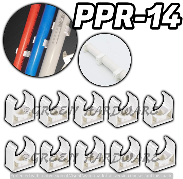 10PCS/SET PPR-14 Supreme PPR Pipeclip PVC Clamp 1/2 & 3/4 Plastic PPR ...