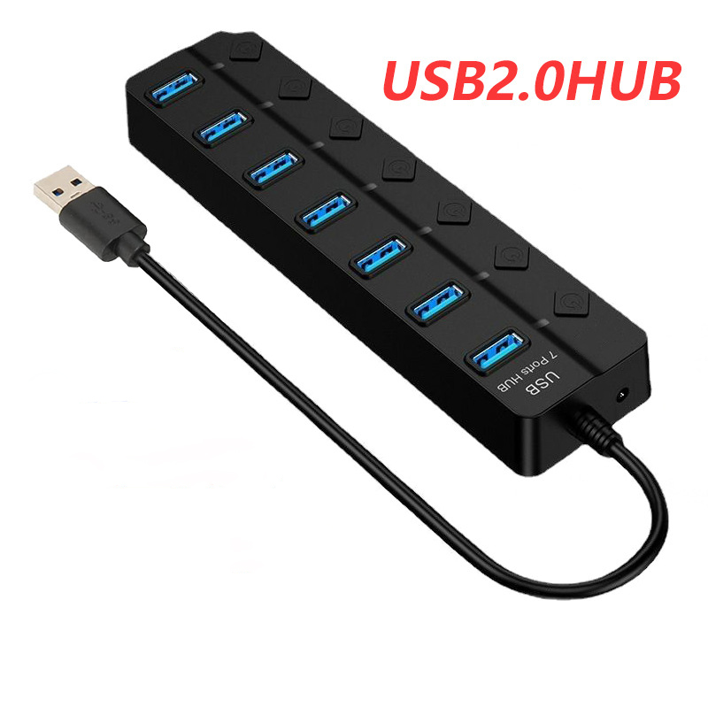 USB Hub 3.0 ( 4/7 Port on/off) Hub Splitter USB Hub 3.0 with Switches ...