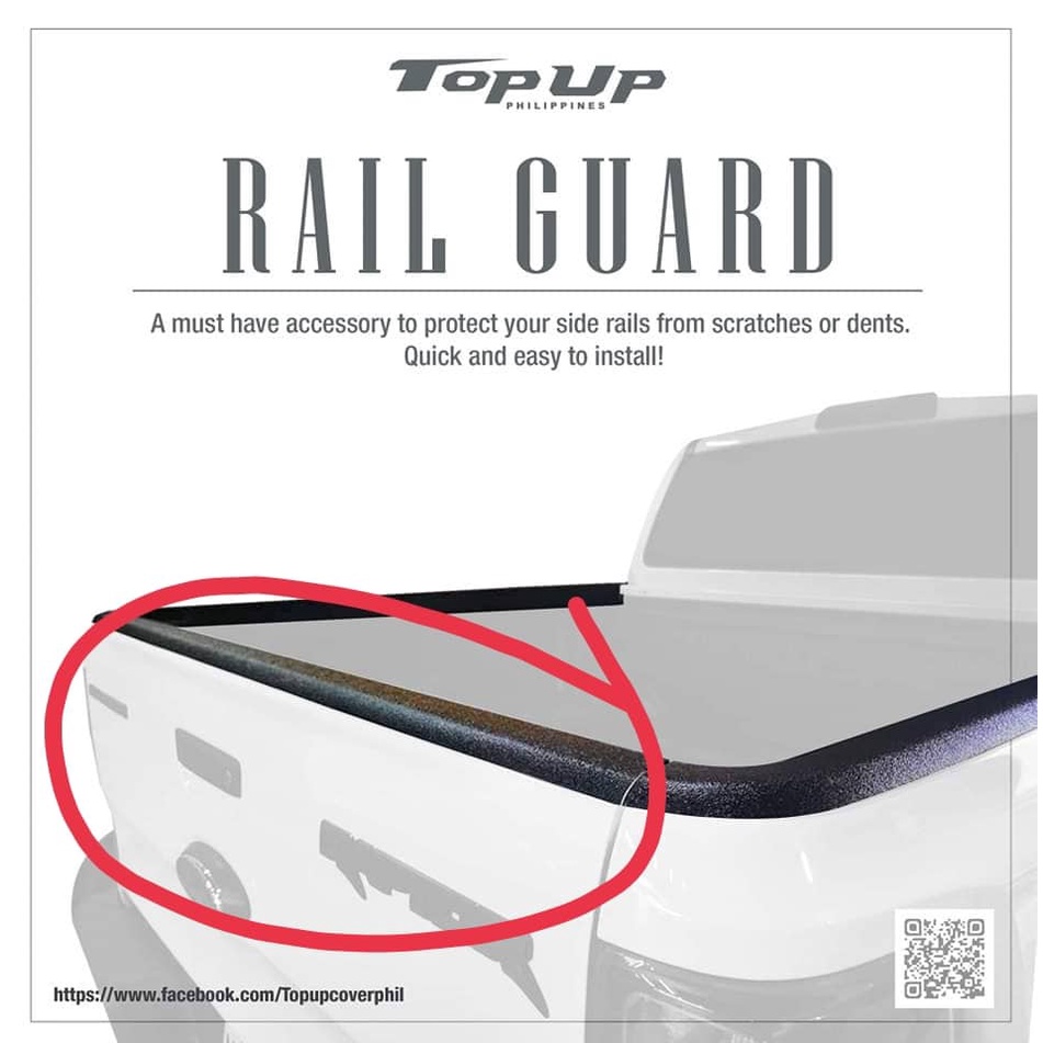 TOPUP RAILGUARD FOR FORD RANGER WILDTRAK (1PC) | Lazada PH
