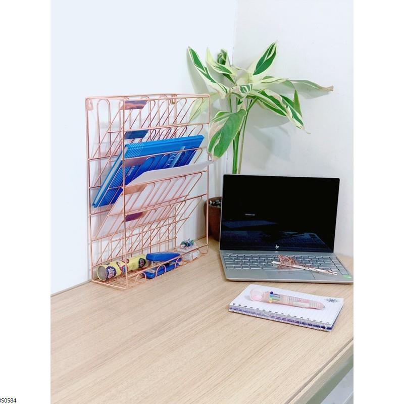 5-Tier Rose Gold Document File, Desk Organizer or for Hanging, office ...