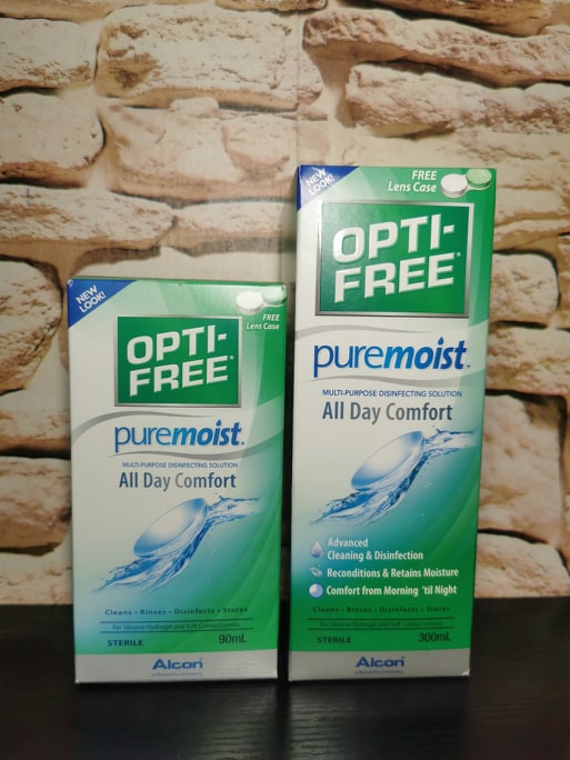 Alcon 90ml / 300ml Opti-Free Puremoist Contact Lens Solution authentic ...