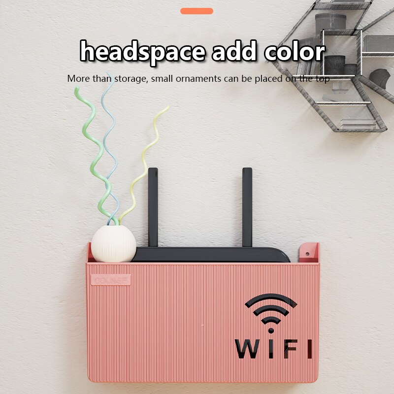 Wireless Wifi Router Shelf Storage Box Wall Hanging ABS Plastic ...