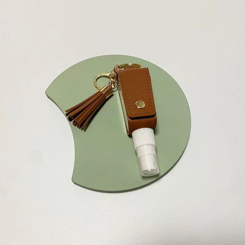 【ISUT】Portable Hand Sanitizer Holder Leather Key Chain Available ...
