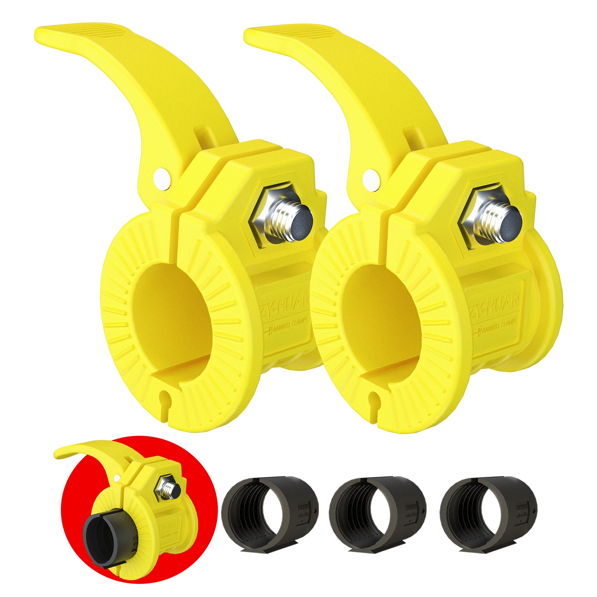 2 PCS Dumbbell barbell lock 1 Inch Locking Dumbbell Bar Change size ...