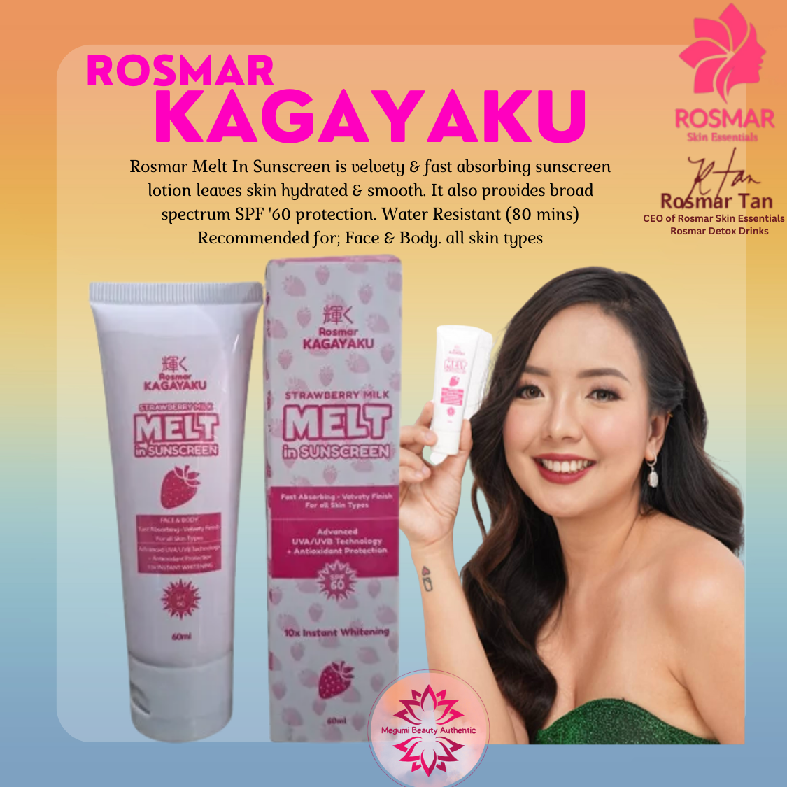 Original Natnat by Rosmar Milky Condensada Face and Body Lotion with SPF60 10x instant whitening ...