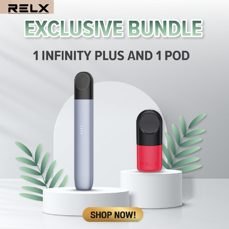 RELX Infinity Plus Phantom Moon Silver Device with 1 Free Pod Pro Ecig ...
