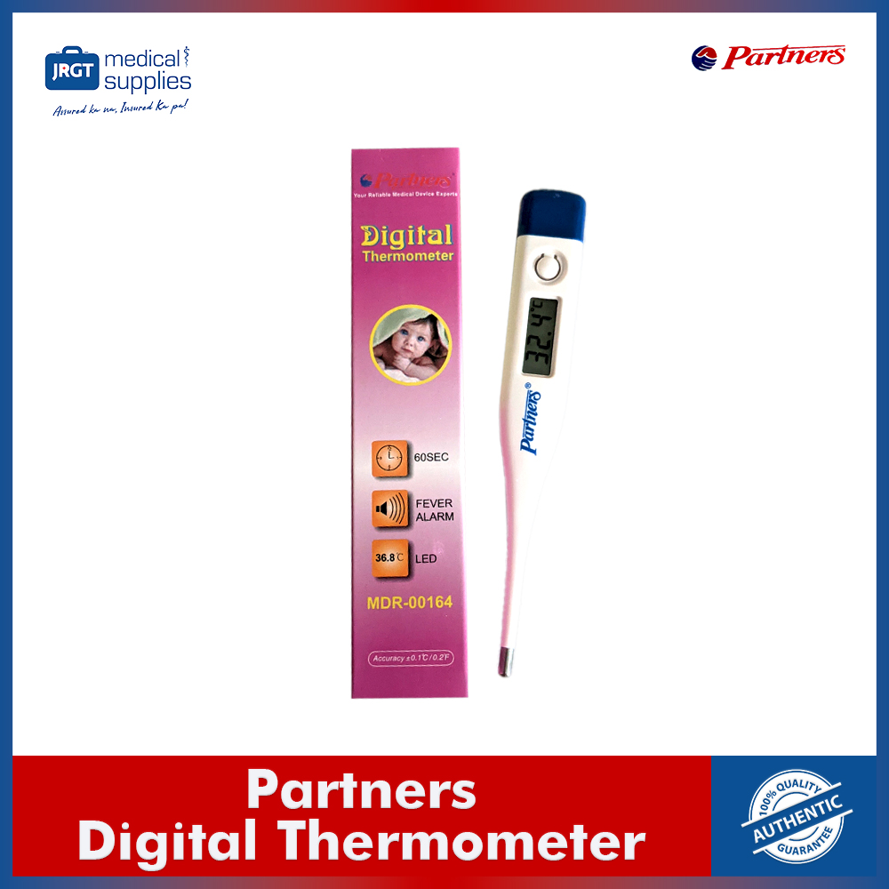 Partners Digital Thermometer | Quick & Accurate Readings | Fever Alarm ...