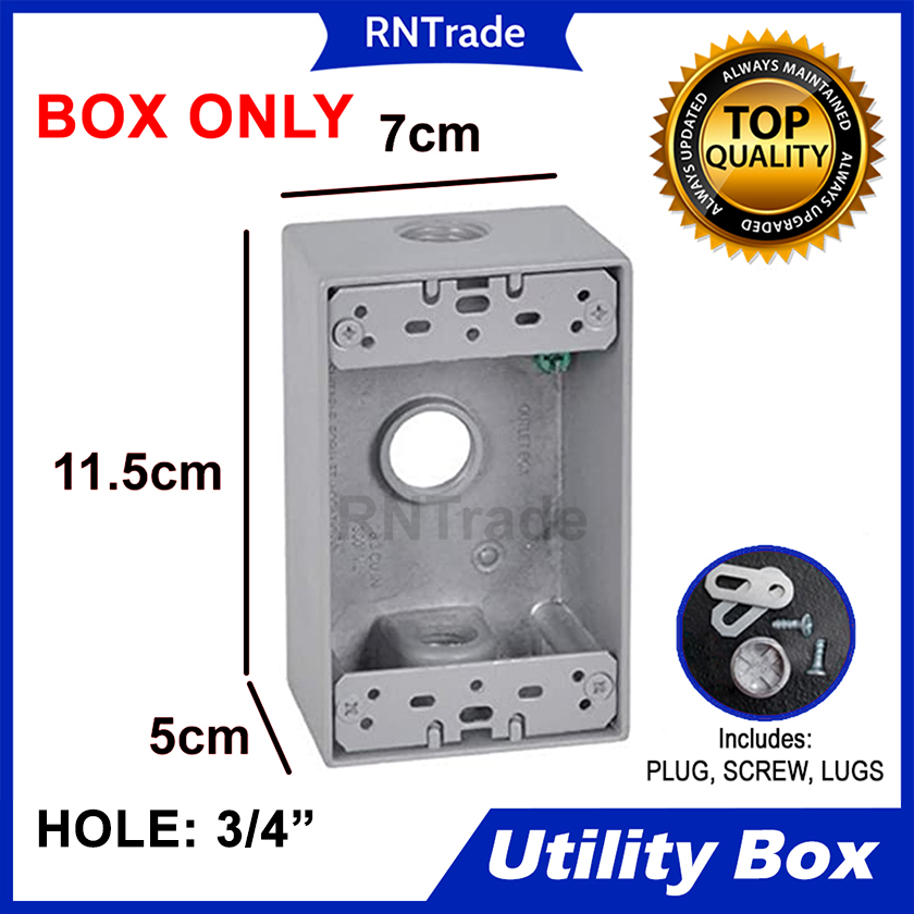 Weatherproof Utility Box FSB75-3 Master Electrician Rectangular Outlet ...