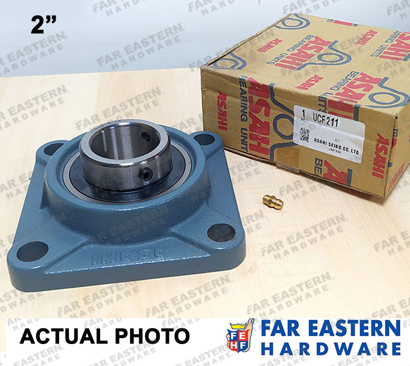 ASAHI UCF Pillow Block Bearing Flange Type 3/4” 1” 1-1/8” 1-1/4” 1-1/2 ...