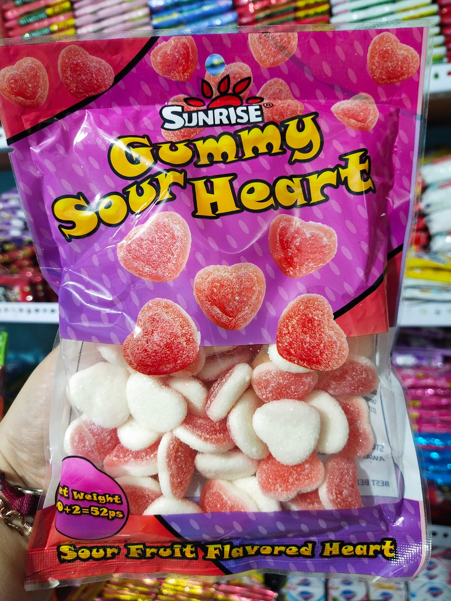 Sunrise Gummy Sour Heart 50pcs | Lazada PH