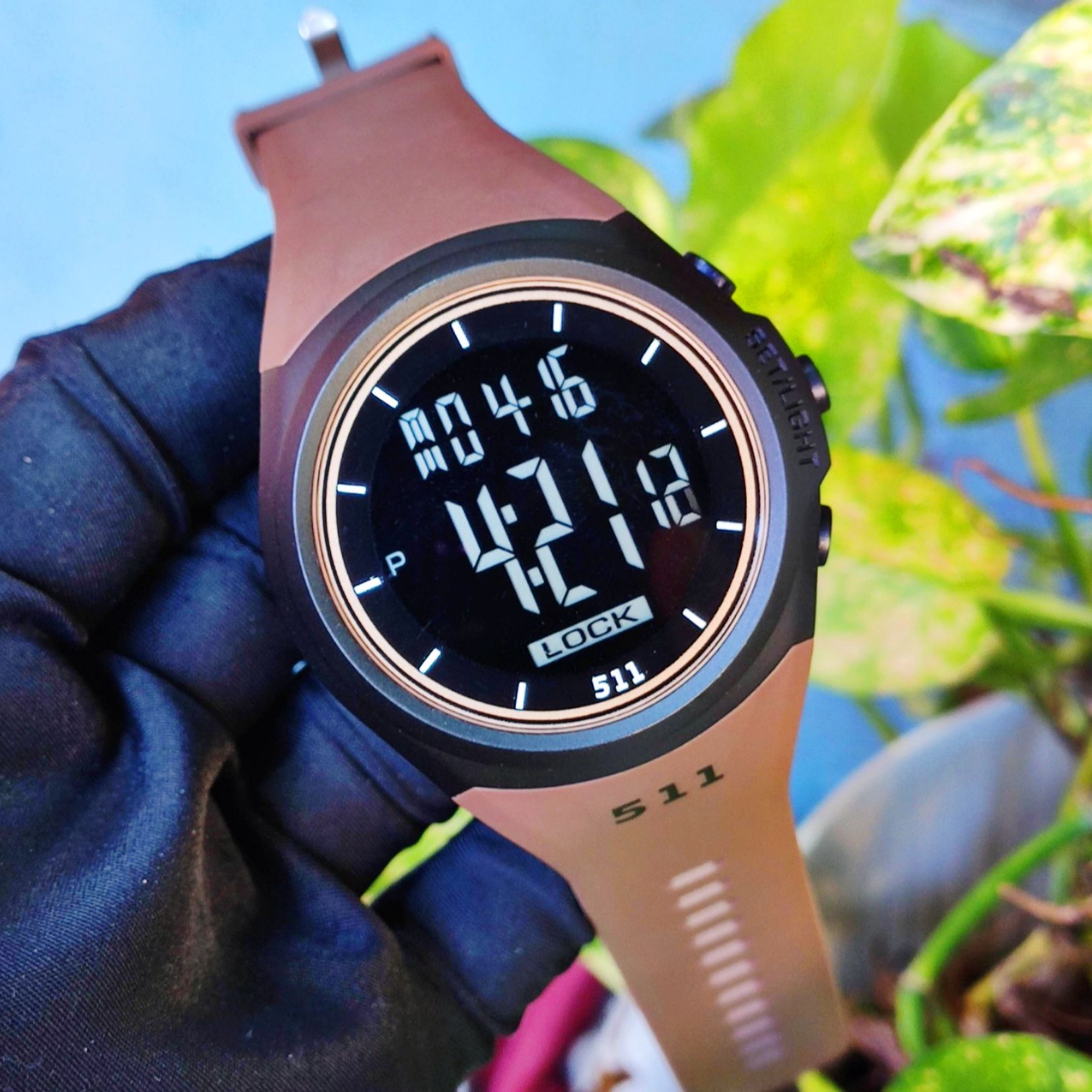 Daily Buddy Tactical 511 Men's Watch Full Digital Steel Back Led Light ...
