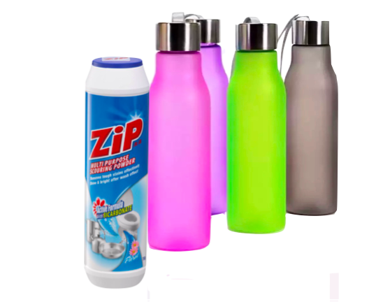 Zip Multi Purpose Scouring Powder Floral 750g with FREE FROSTED TUMBLER ...