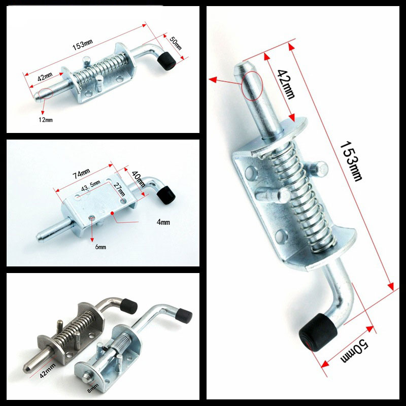 304 Stainless Steel Heavy Duty Spring Latch Metal Lock Barrel Bolt ...