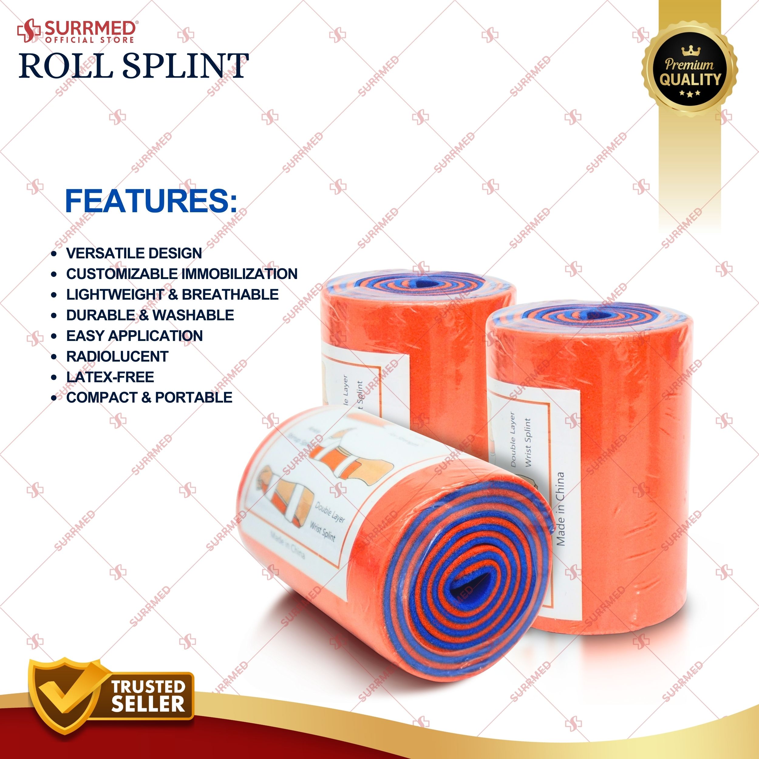 SURRMED HEAVY-DUTY ROLL SPLINT FOR IMMOBILIZATION AND SUPPORT | Lazada PH