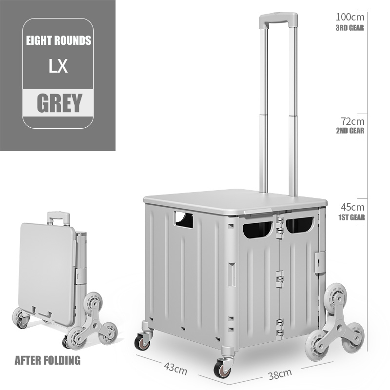 Folding shopping cart trolley 4~8 Wheel Shopping Cart Storage Movable ...