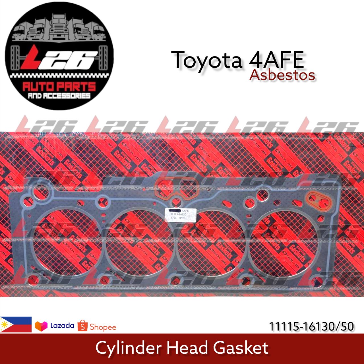 Toyota 4AFE Cylinder Head Gasket 11115-16130/50 Asbestos | Lazada PH