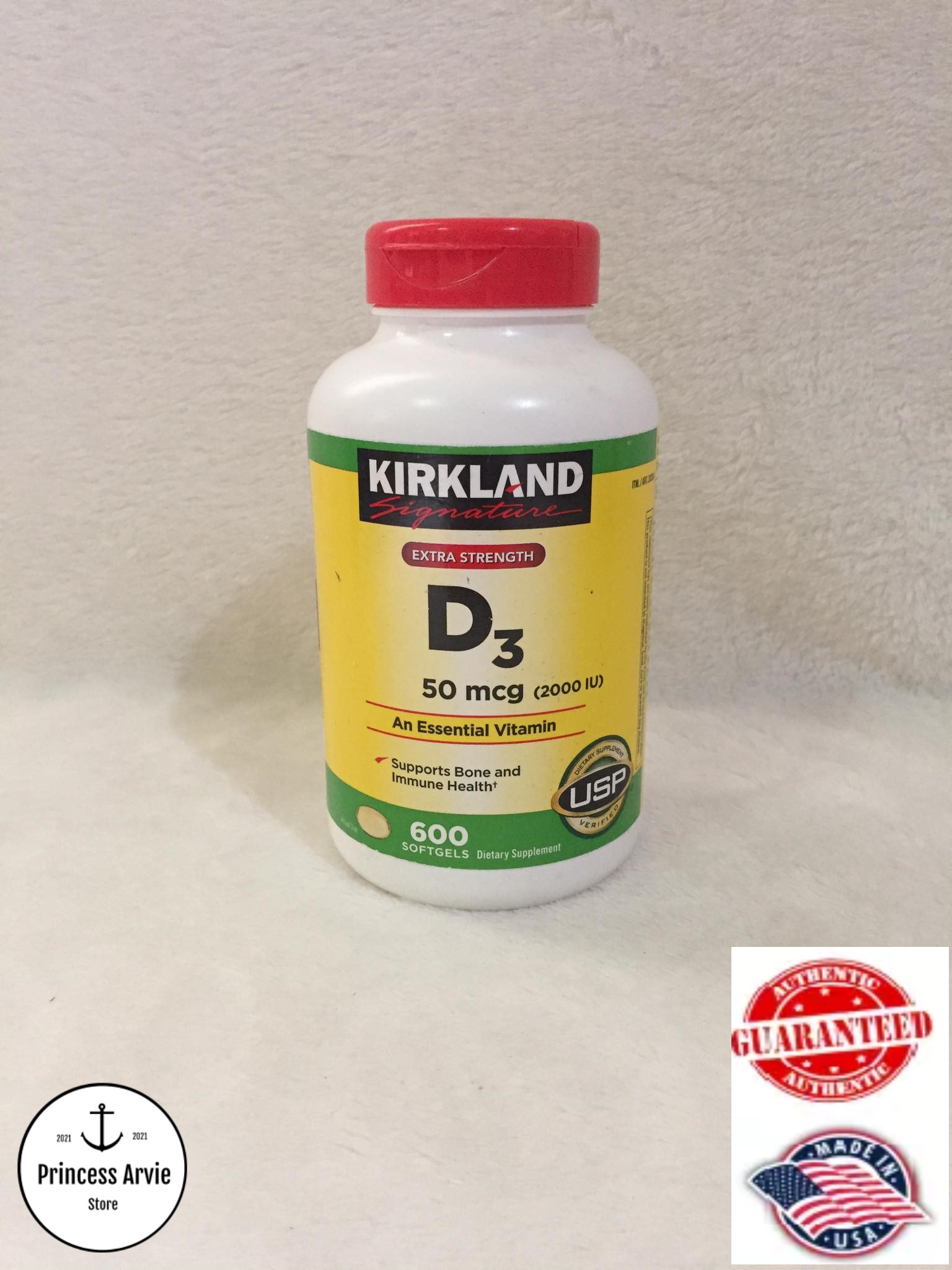 Kirkland Signature Extra Strength Vitamin D3 50 mcg., 600 Softgels ...