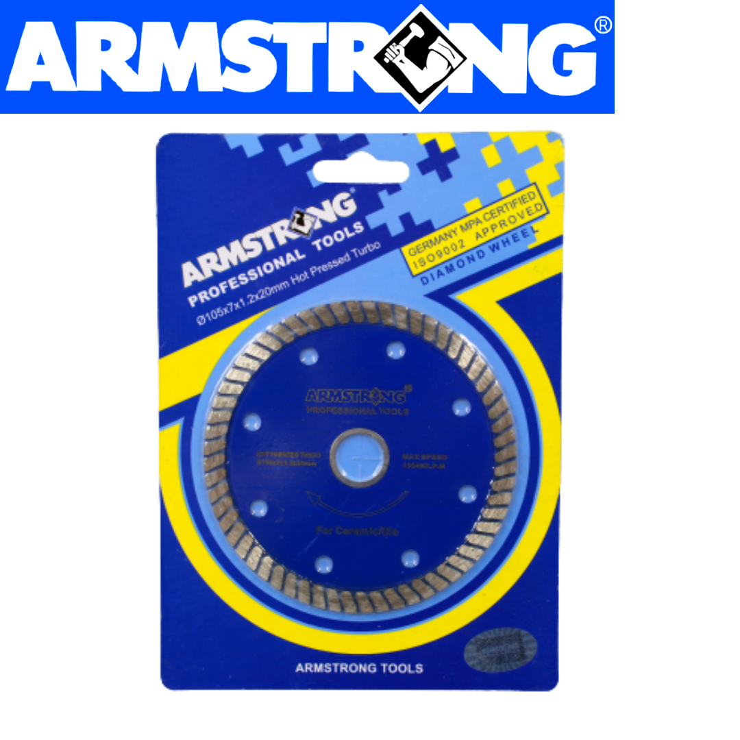 ARMSTRONG Super Thin Diamond Cutting Disc 4' - NET TURBO For Tiles ...