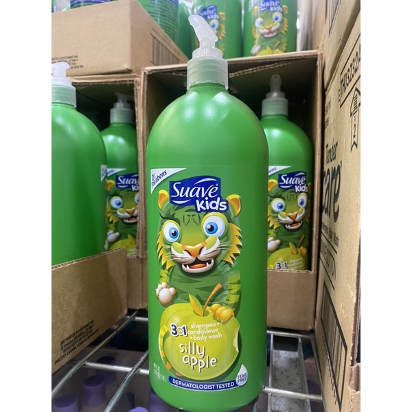 Suave Kids 3-in-1 Silly Apple Shampoo+Conditioner+Bodywash 1.18L ...