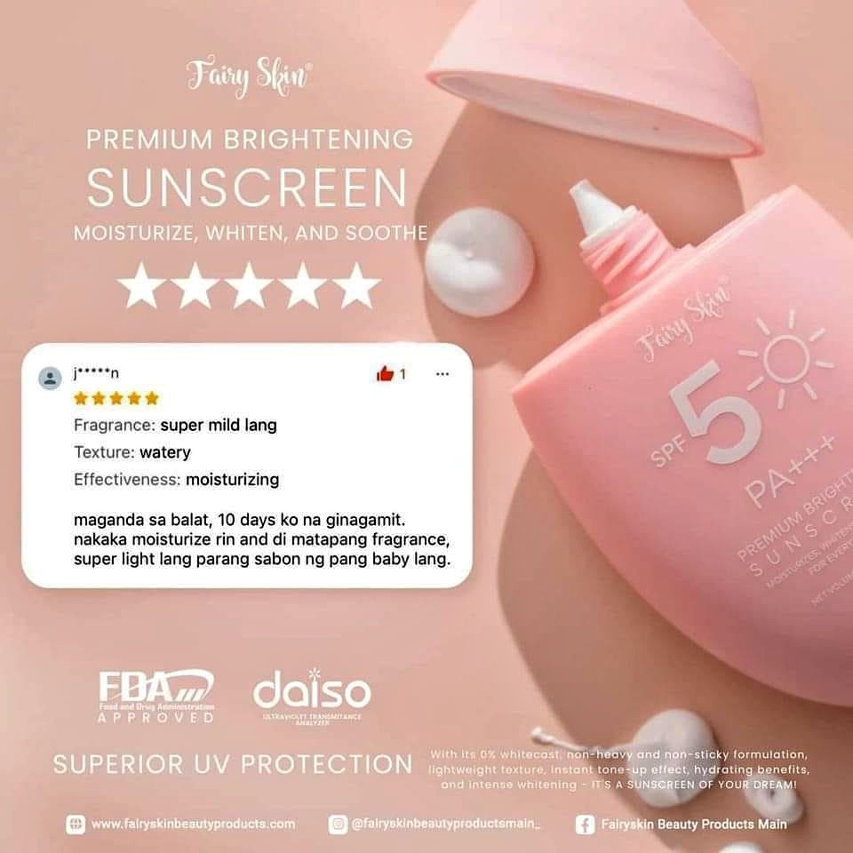 Fairy Skin Sunscreen by Viyline Premium Sunscreen with SPF 50 PA 50g ...