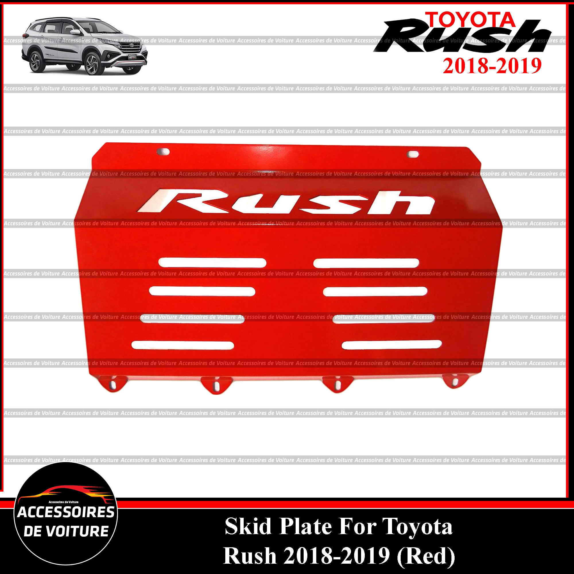Skid Plate For Toyota Rush 2018-2019 (Red) | Lazada PH