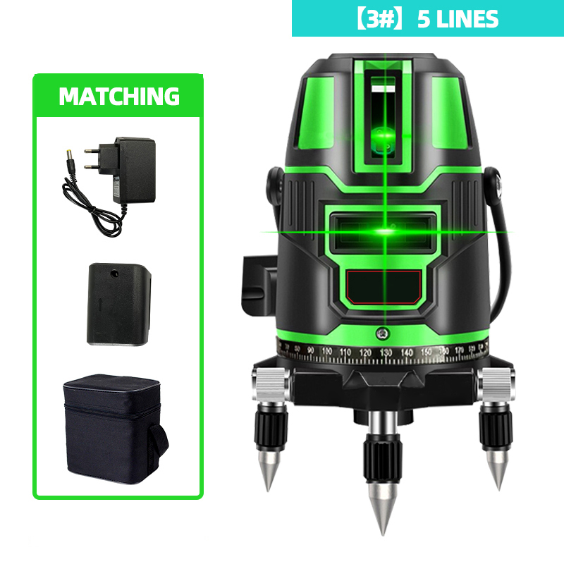 【HIGH PRECISION】laser level, laser leveling tools with stand, 5 Lines ...