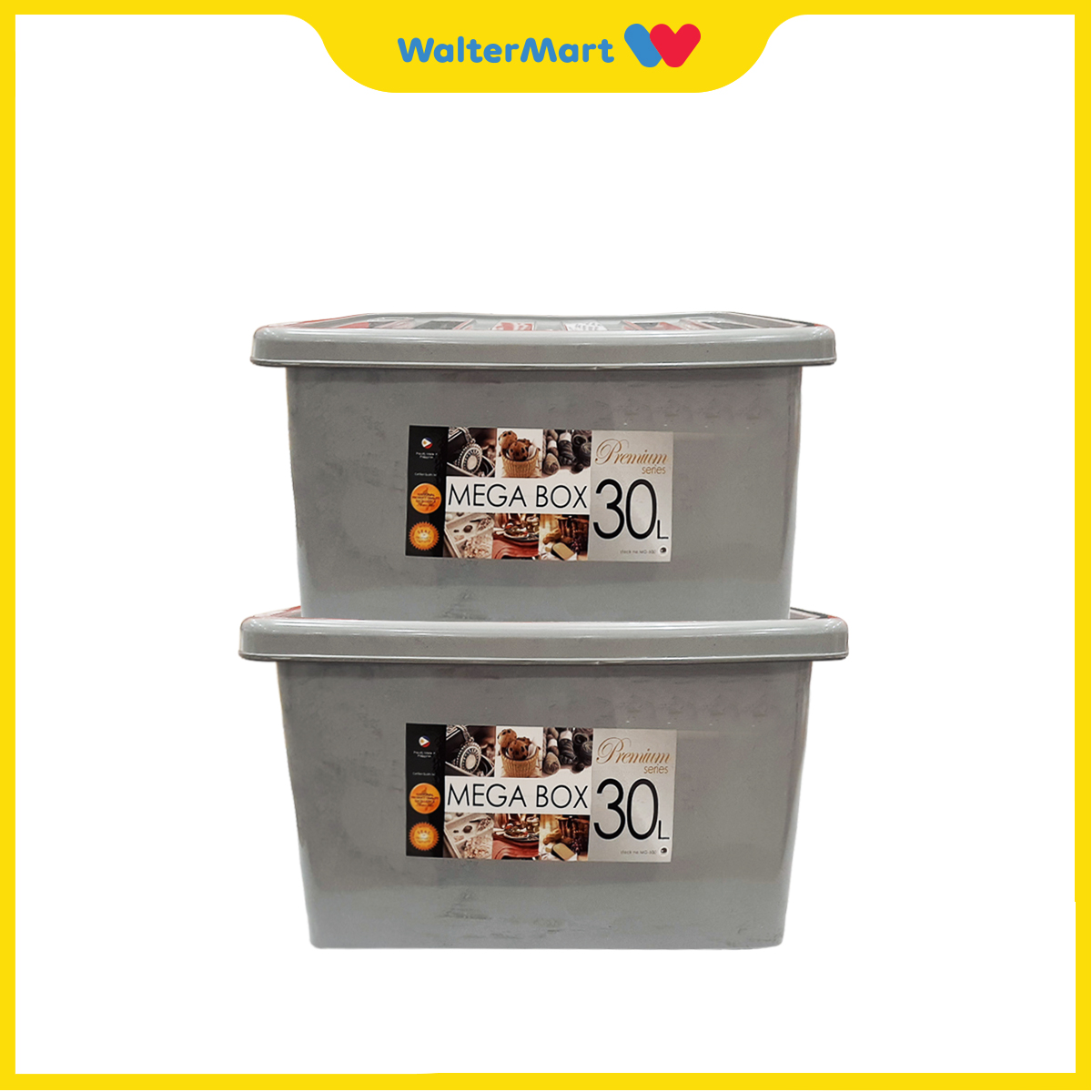 MEGABOX 100% Authentic 30L Storage Box Gray MG-500S 2pcs | Lazada PH
