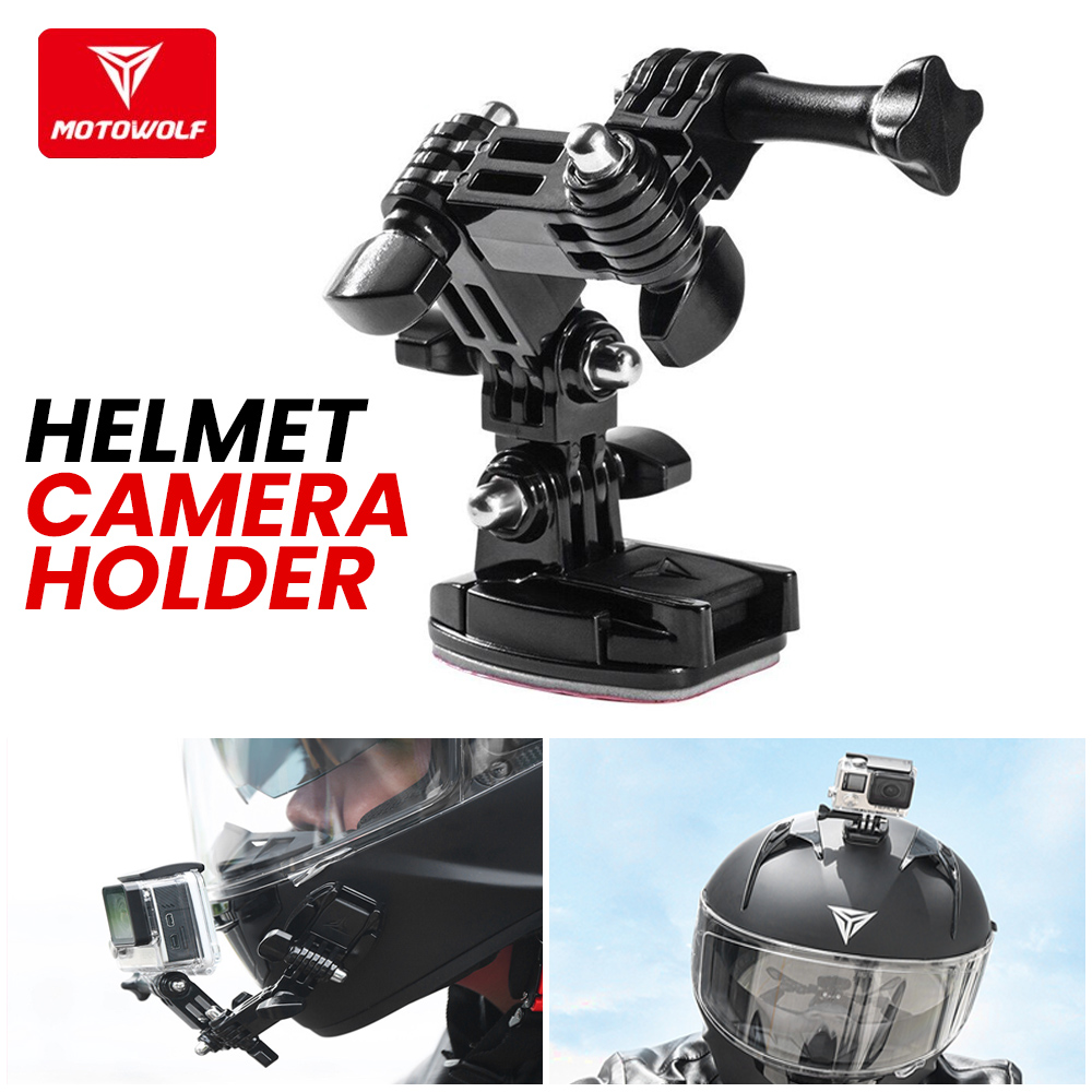 MOTOWOLF Helmet Camera Holder Action Camera Mount Holder for Motorcycle ...