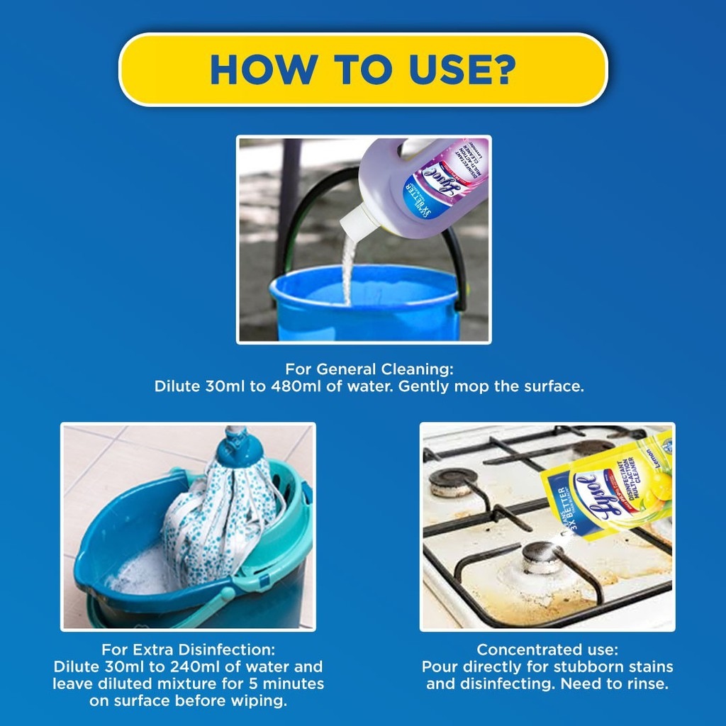 Lysol Multi-Action Cleaner Lemon 400mL | Lazada PH