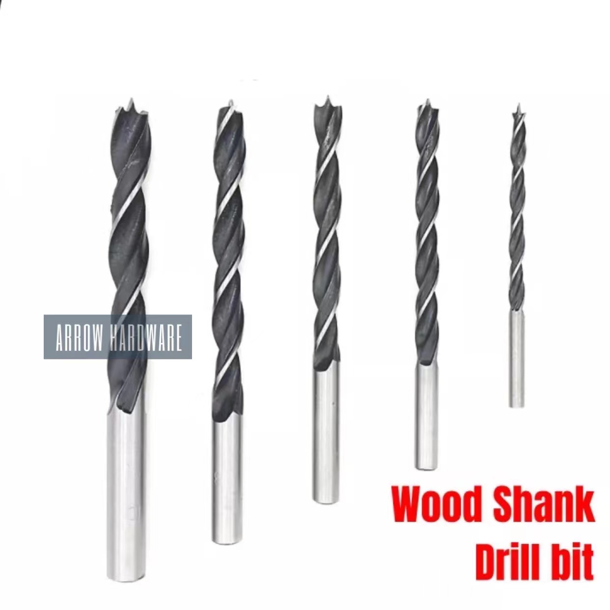5pcs Wood Brad Point Shank Twist Drill Bit Set 4-10 mm | Lazada PH