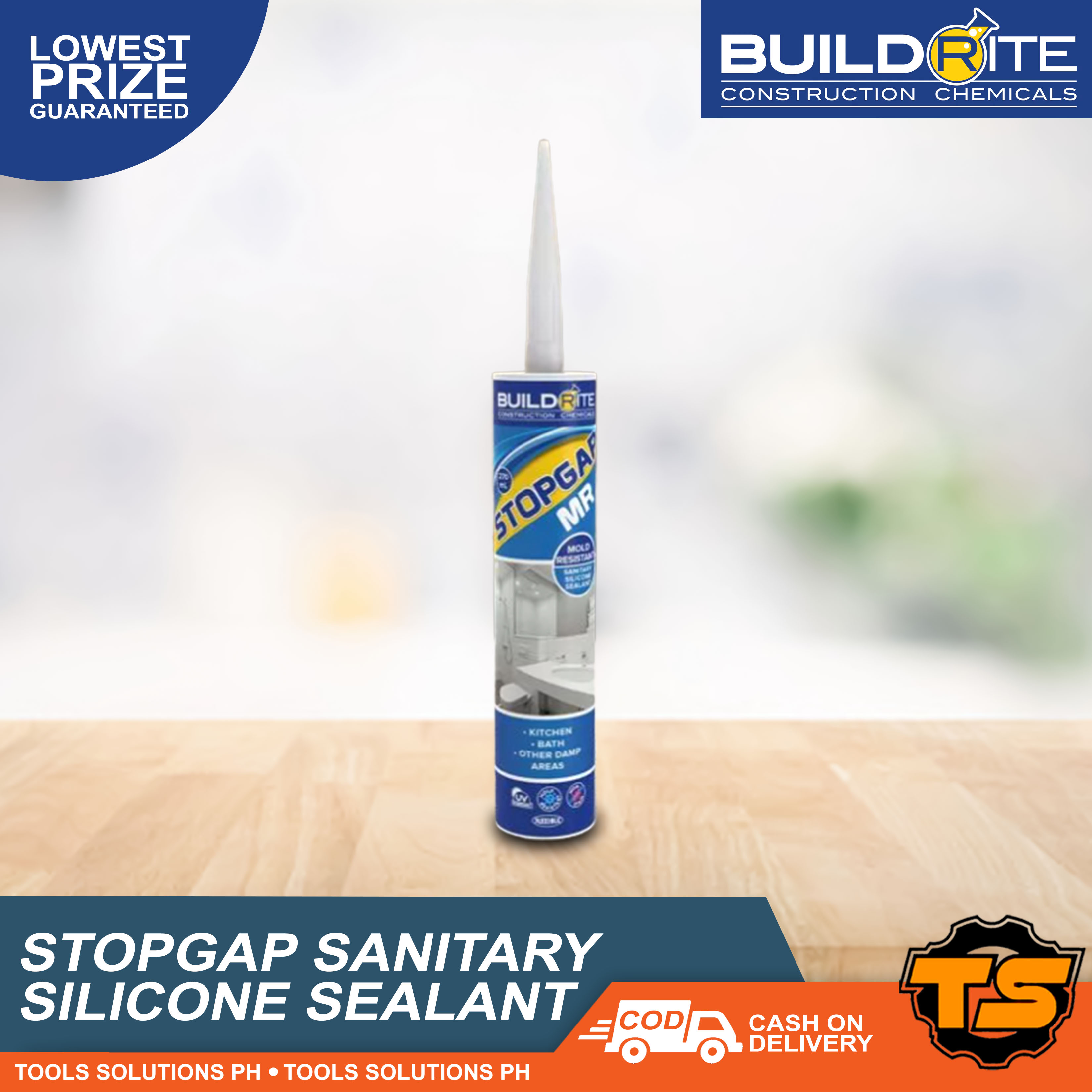 BUILDRITE STOPGAP SANITARY SILICONE SEALANT 270ML | Lazada PH